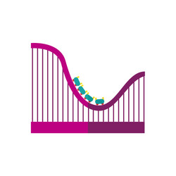 Attraction rollercoaster fun ride amusement Vector Image
