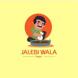 Ladoolal halwai mascot logo Royalty Free Vector Image