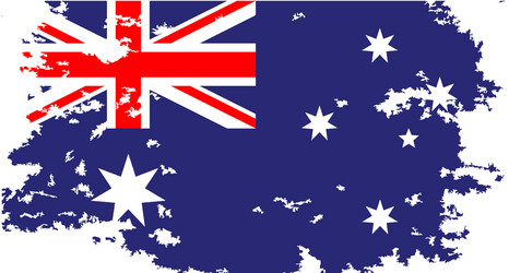 Australian scratched flag Royalty Free Vector Image