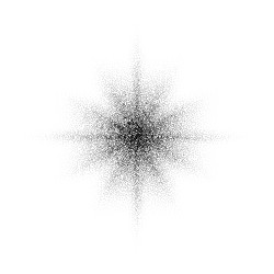 Dotted grain heart black stipple core shape Vector Image