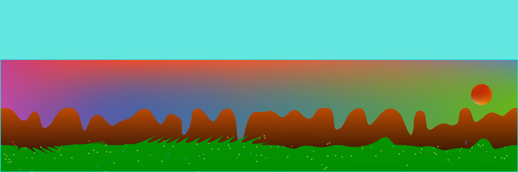 Fancy sky and mountains landscape Royalty Free Vector Image