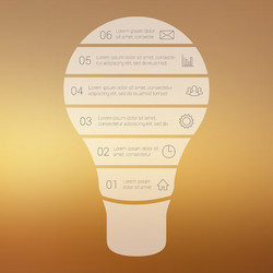 Horizontal bar graph light neumorphic infographic Vector Image