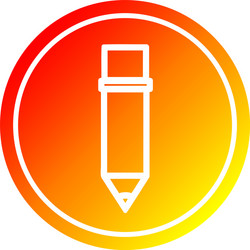 Simple pencil in hot gradient spectrum Royalty Free Vector