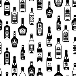 Alcohol drinks pattern Royalty Free Vector Image