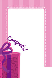 Congratulation blank note Royalty Free Vector Image