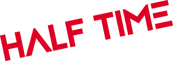 Half time rubber stamp Royalty Free Vector Image