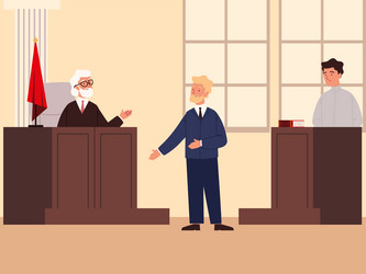 Judge lawyer and procurator icons Royalty Free Vector Image