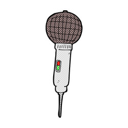 Comic cartoon microphone Royalty Free Vector Image