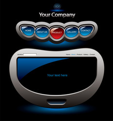 Futuristic website interface Royalty Free Vector Image