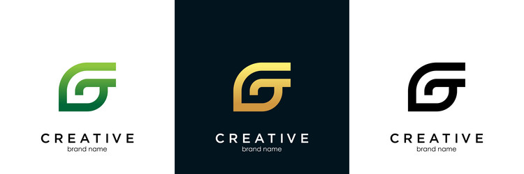 Letter g green logo design template element Vector Image