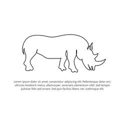 One Line Rhino Vector Images (over 120)