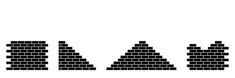 Bricks icons set Royalty Free Vector Image - VectorStock