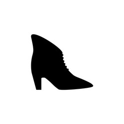 Women high heel boots icon black on white Vector Image