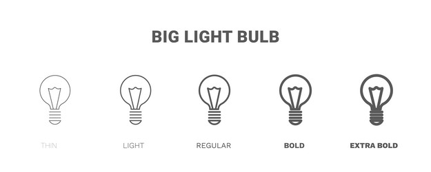 Light on icon thin regular bold black Royalty Free Vector