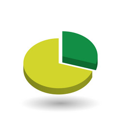 Green pie chart design element Royalty Free Vector Image