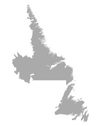 Simple outline map of newfoundland and labrador Vector Image