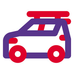 Multipurpose vehicle equipped with roof rack Vector Image