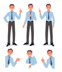 Man pointing up icon isolated on white Royalty Free Vector