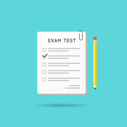 Test or exam icon can be used as logo Royalty Free Vector