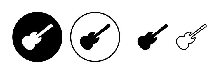 Guitar icon musical instrument sign Royalty Free Vector