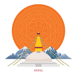 Kathmandu Nepal Landmark Vector Images (over 210)