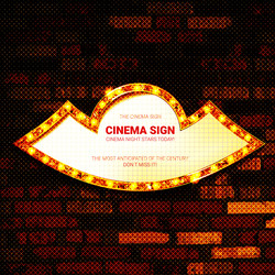 Now showing announcement board banner Royalty Free Vector