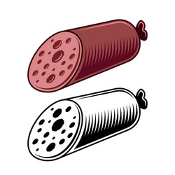 Cartoon salami Royalty Free Vector Image - VectorStock