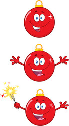 Cartoon baubles Royalty Free Vector Image - VectorStock