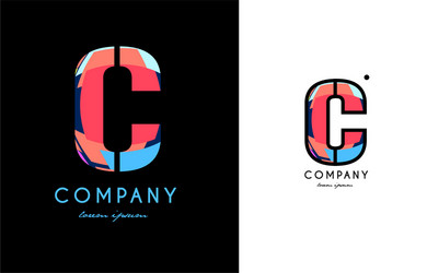 C Red Blue Letter Alphabet Vector Images (over 720)