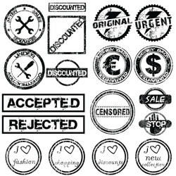 Grunge rubber stamps Royalty Free Vector Image