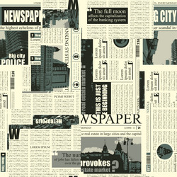 Seamless pattern with collage of newspaper Vector Image