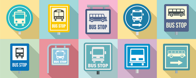 Road traffic lights icon set outline style Vector Image