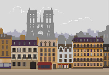 Isometric infographic notre dame de paris - hd Vector Image
