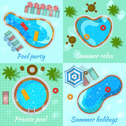 Swimming pool top view Royalty Free Vector Image