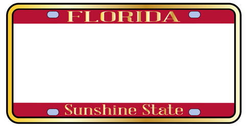 Florida Plate Vector Images (over 120)