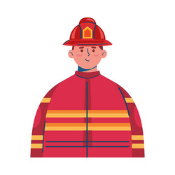 Firefighter running professional hero Royalty Free Vector