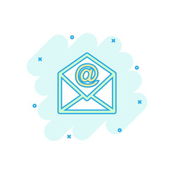 Cartoon mail envelope icon in comic style email Vector Image