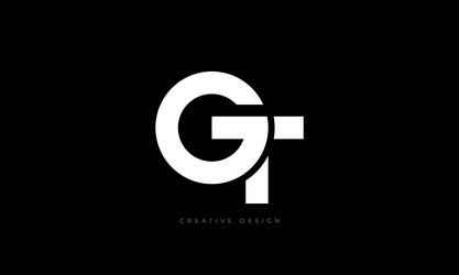Gt letter branding creative logo design Royalty Free Vector