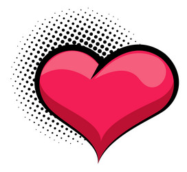 Full color heart love with points design Vector Image