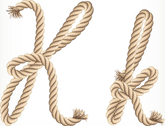 Rope alphabet letter j Royalty Free Vector Image