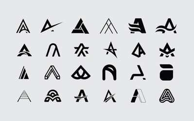 24 alphabet monogram designs Royalty Free Vector Image