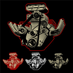 Cartoon turbo engine Royalty Free Vector Image