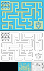 Maze number 6 Royalty Free Vector Image - VectorStock