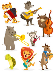 Musical animals Royalty Free Vector Image - VectorStock