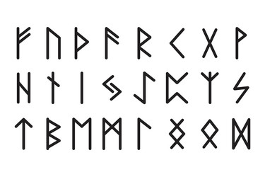 Nordic celtic runes set norse protection symbols Vector Image