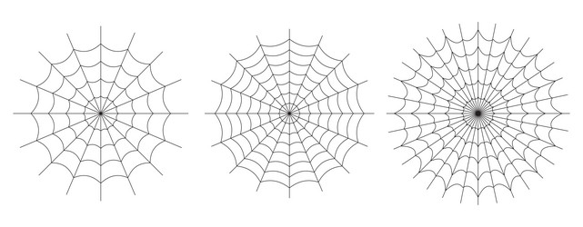 Symmetrical spider web icon geometric halloween Vector Image
