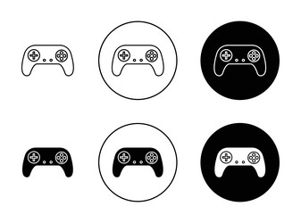 Video game controller icon set control Royalty Free Vector