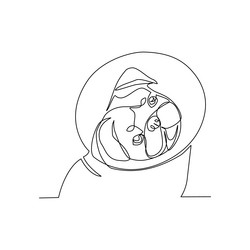 A dog drawn in line art sty Royalty Free Vector Image