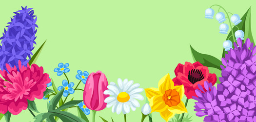 Background with spring flowers Royalty Free Vector Image