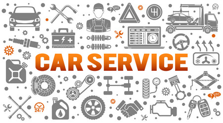 Car repair and maintenance service industry Vector Image